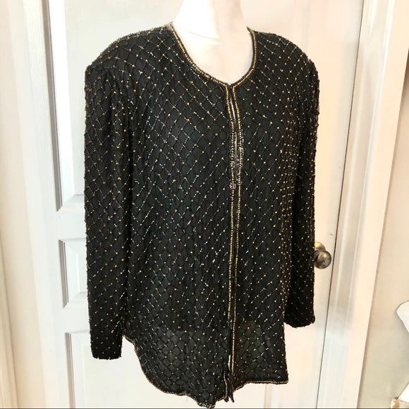 Scala | Tops | Vintage Scala Beaded Blouse | Poshmark